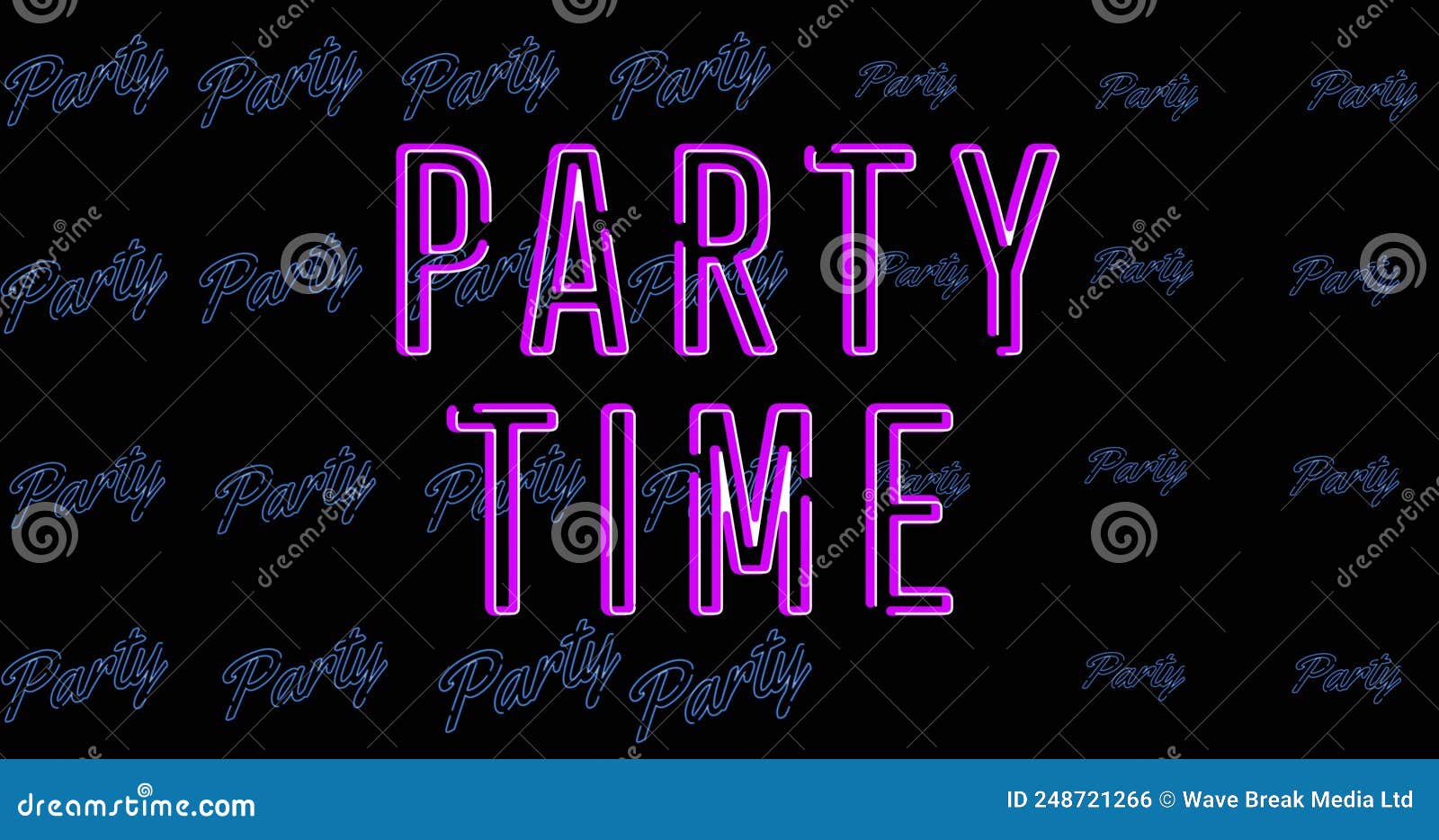 Image of Party Time Text Over Party Texts Stock Illustration ...