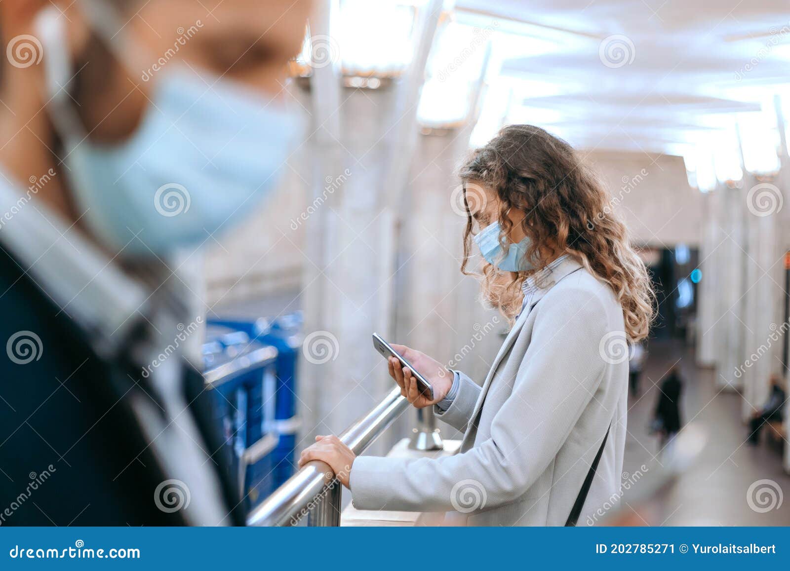 Subway Crossing Or Underpass With Inclined Plane In Train Station ...