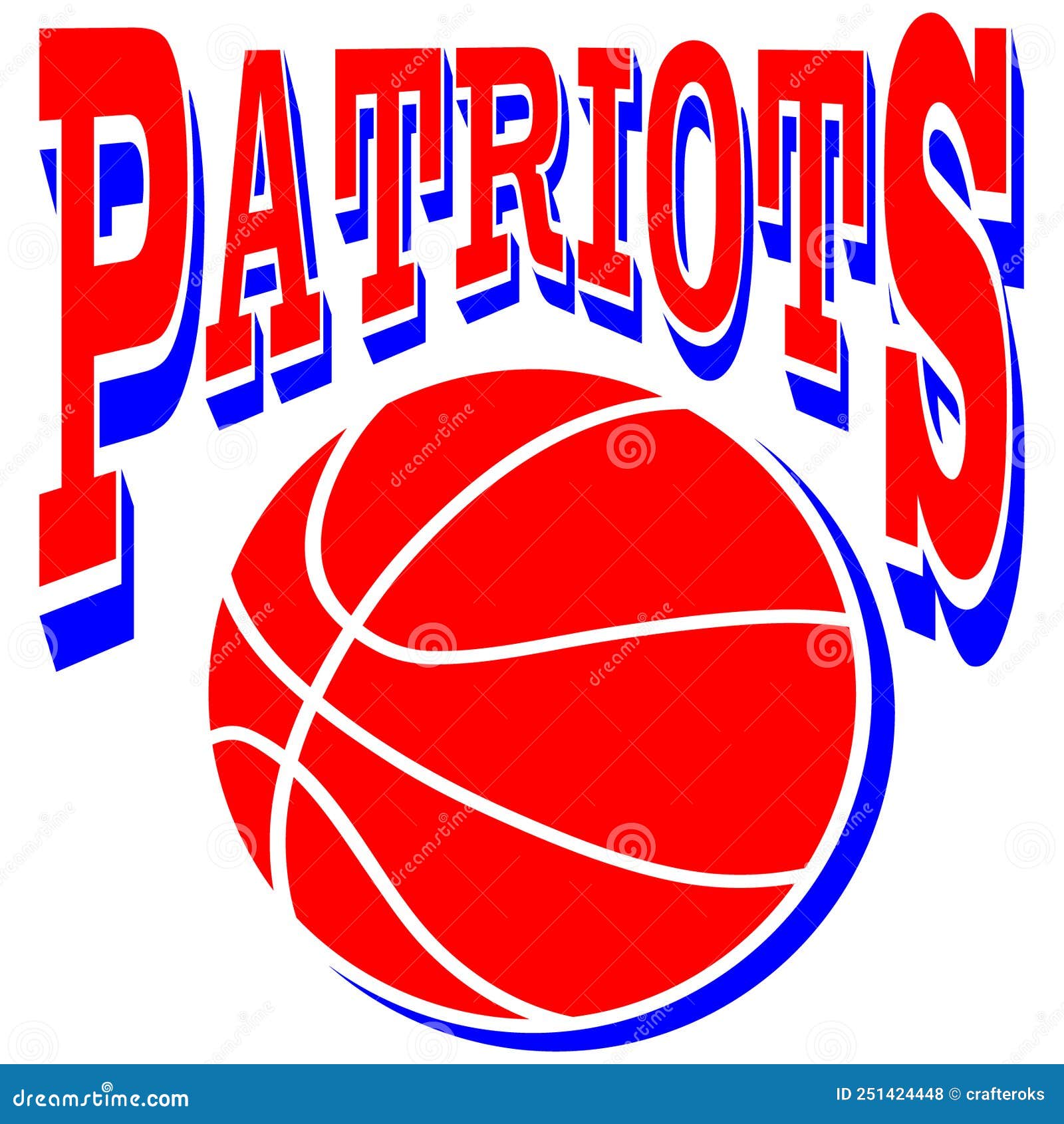 Patriots Basketball EPS Vector File Royalty-Free Stock Image ...
