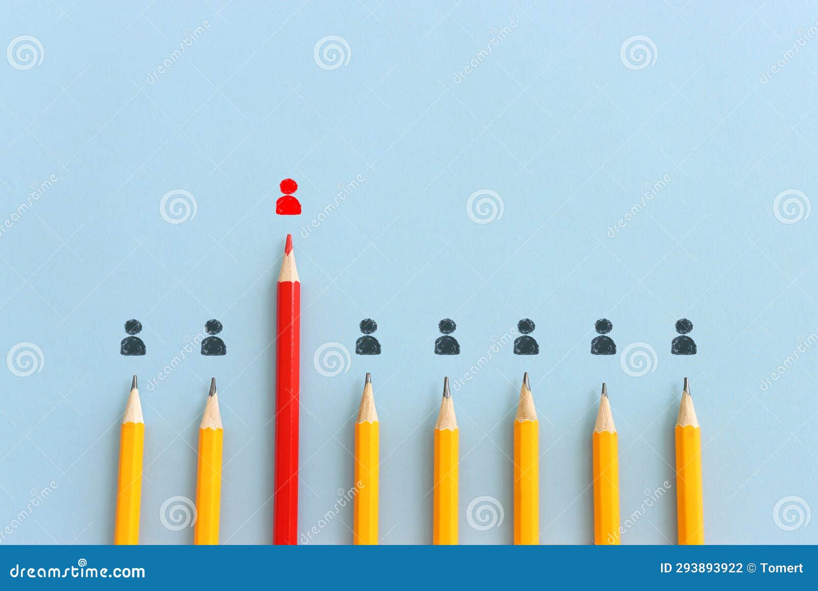 Image of Pencils with People Figures, Human Resources, Leadership and ...