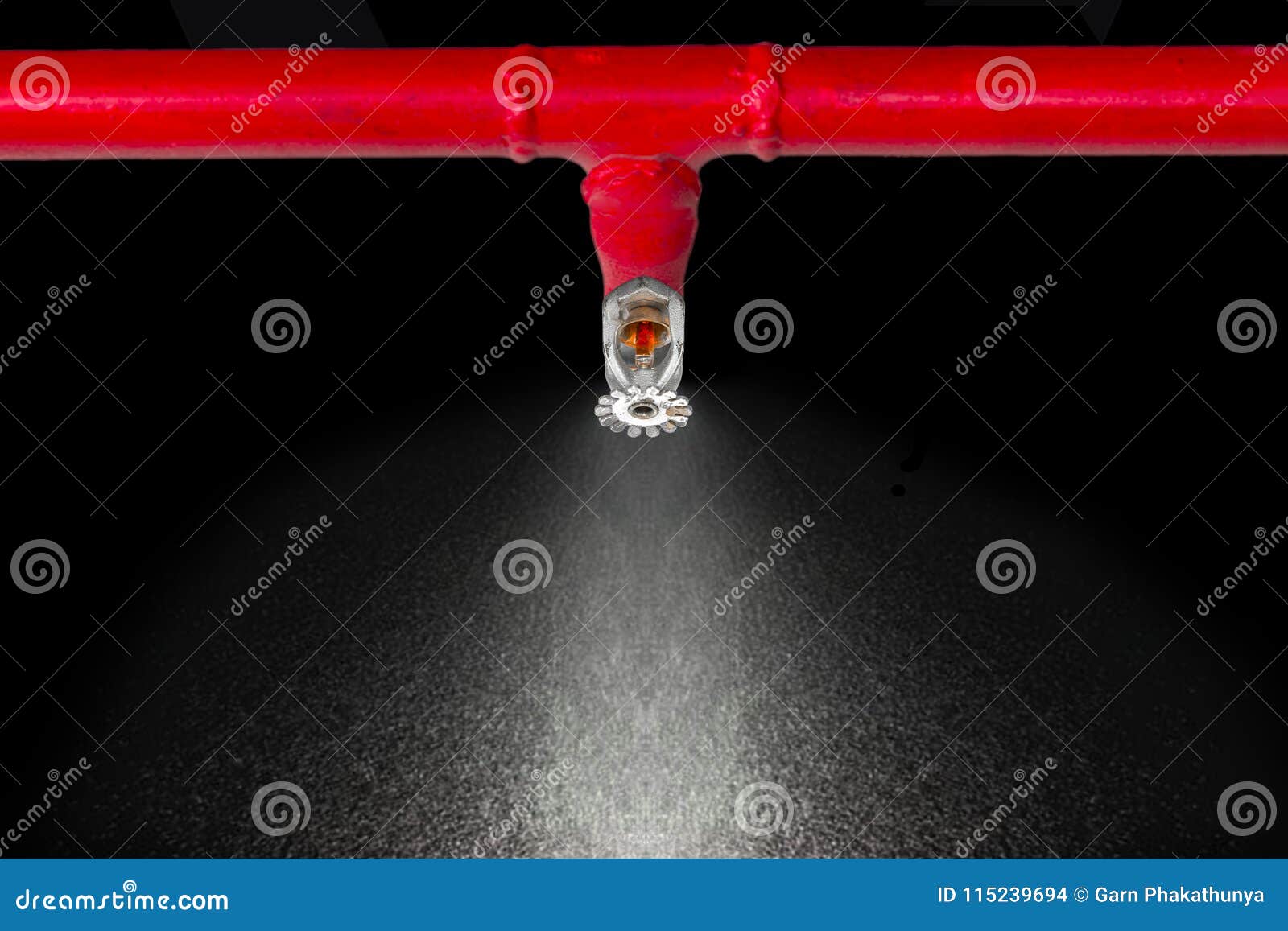 Image Of Pendent Fire Sprinkler On White Background With Cliiping Path ...