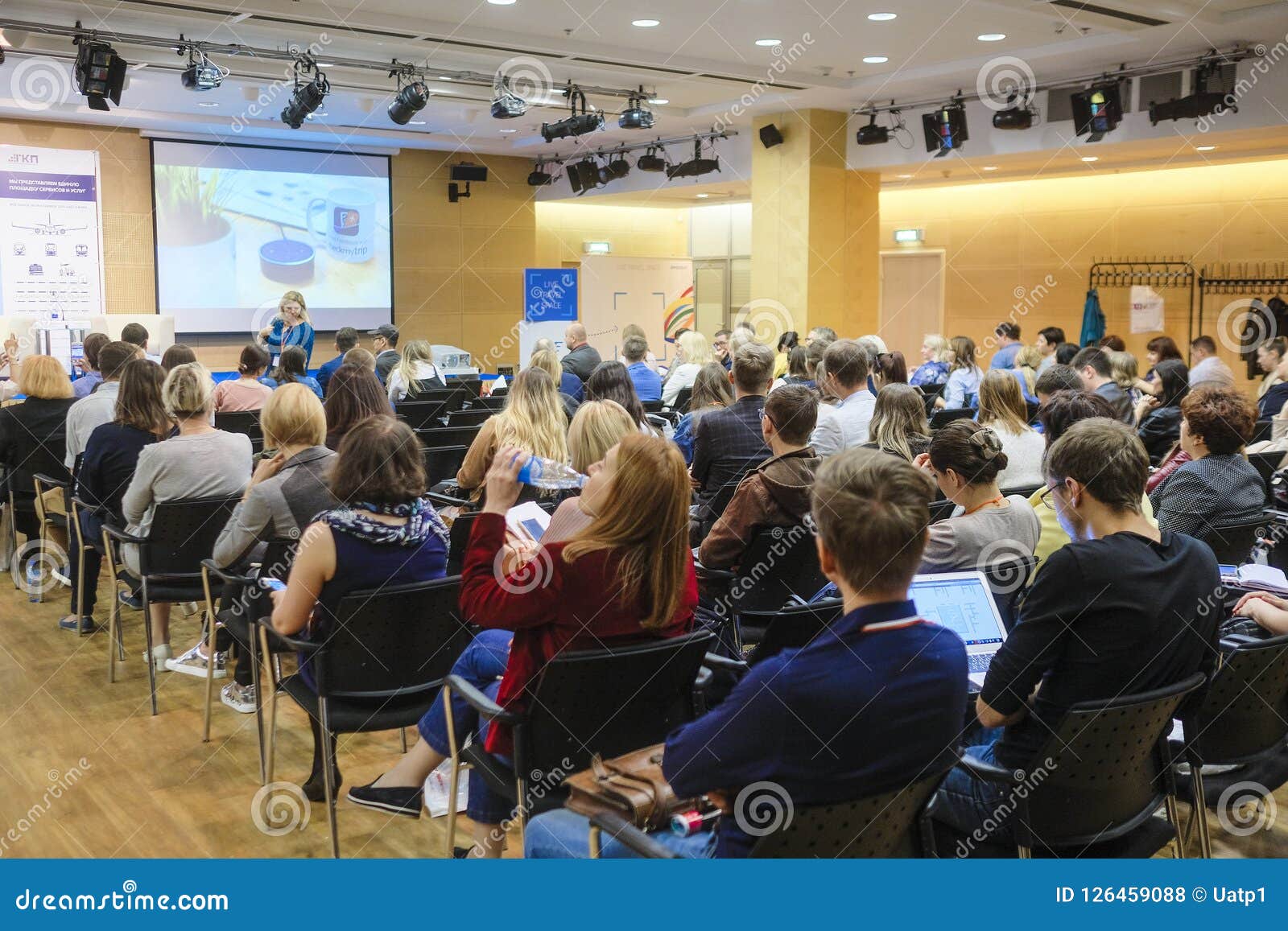 People on a conference editorial stock photo. Image of learn - 126459088