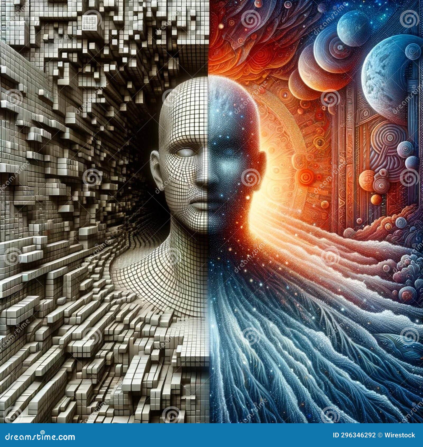 An Image of a Person with a Different Pattern of the Human Stock ...