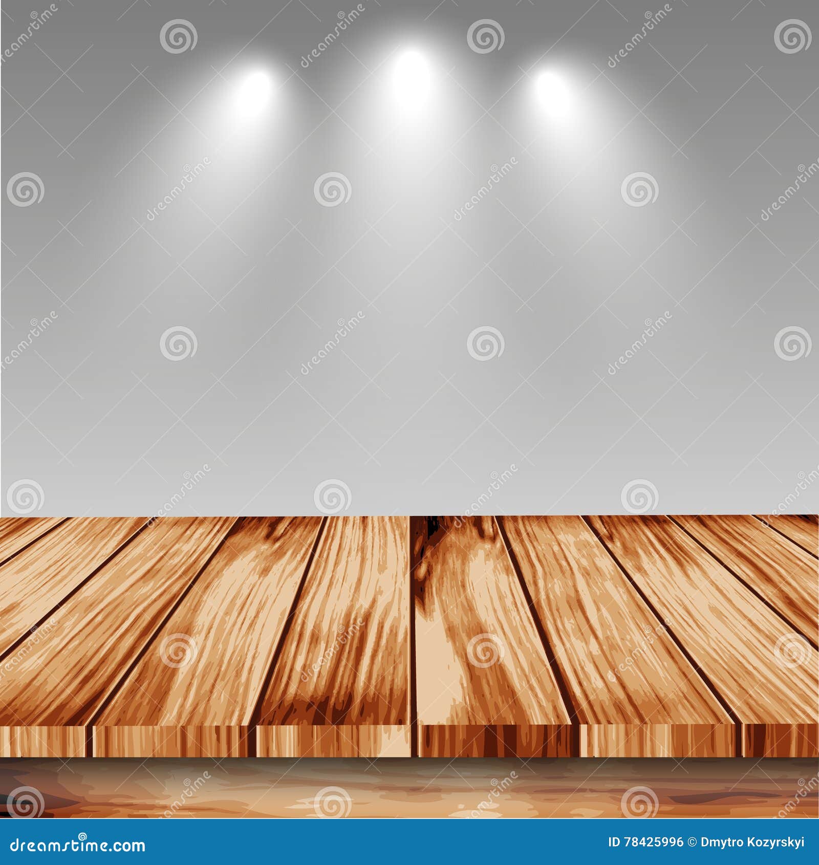 Image of Perspective Wood Table on White Background. Stock Vector ...
