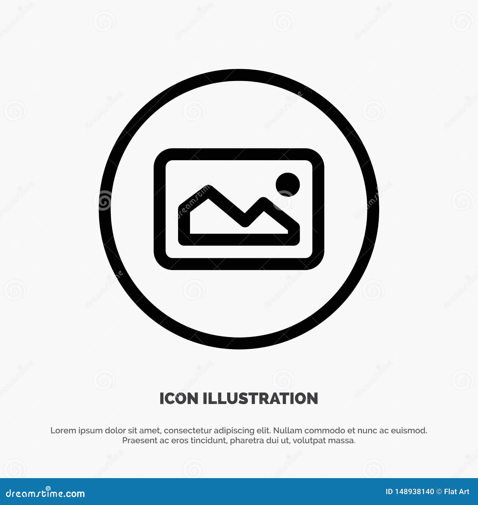 Image, Photo, Basic, Ui Line Icon Vector Stock Vector - Illustration of ...
