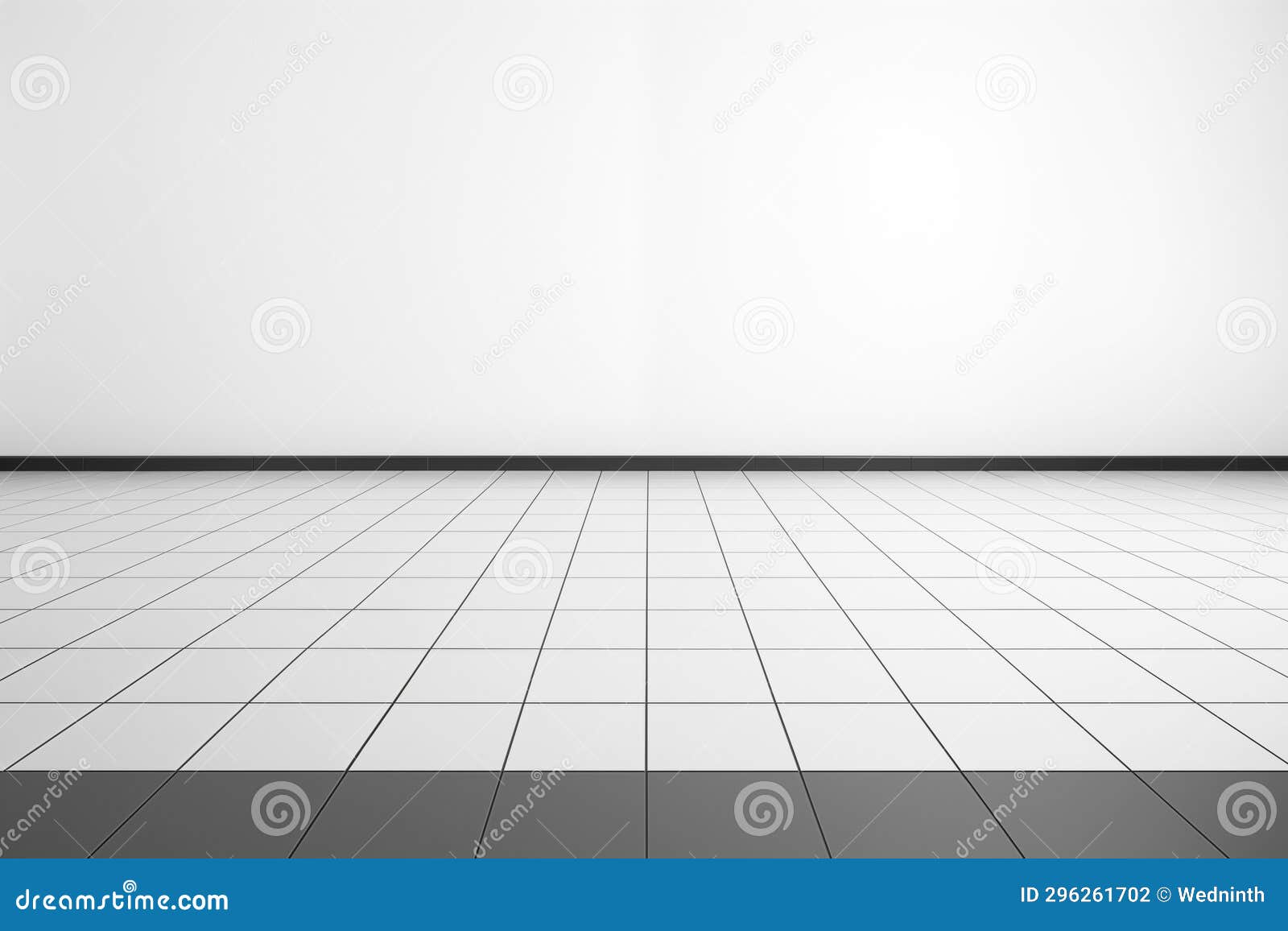 Image Photo of Empty Tile Floor with White Wall Stock Photo - Image of ...