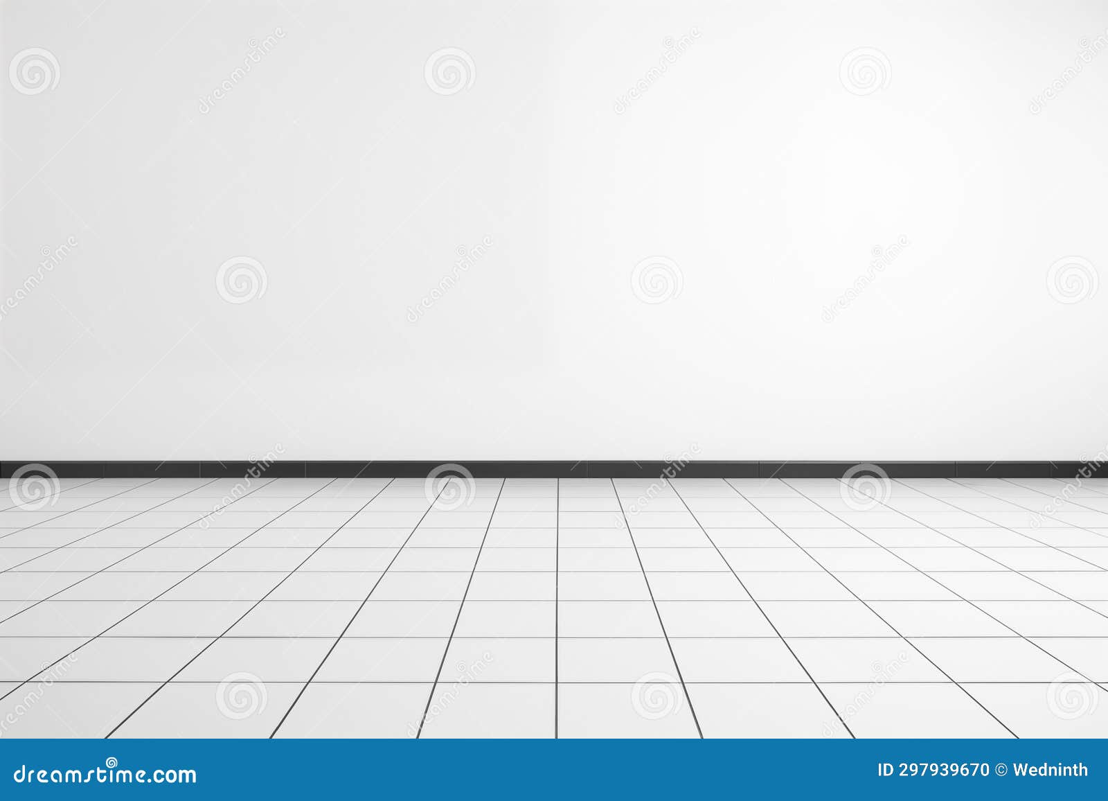 Image Photo of Empty Tile Floor with White Wall Stock Photo - Image of ...