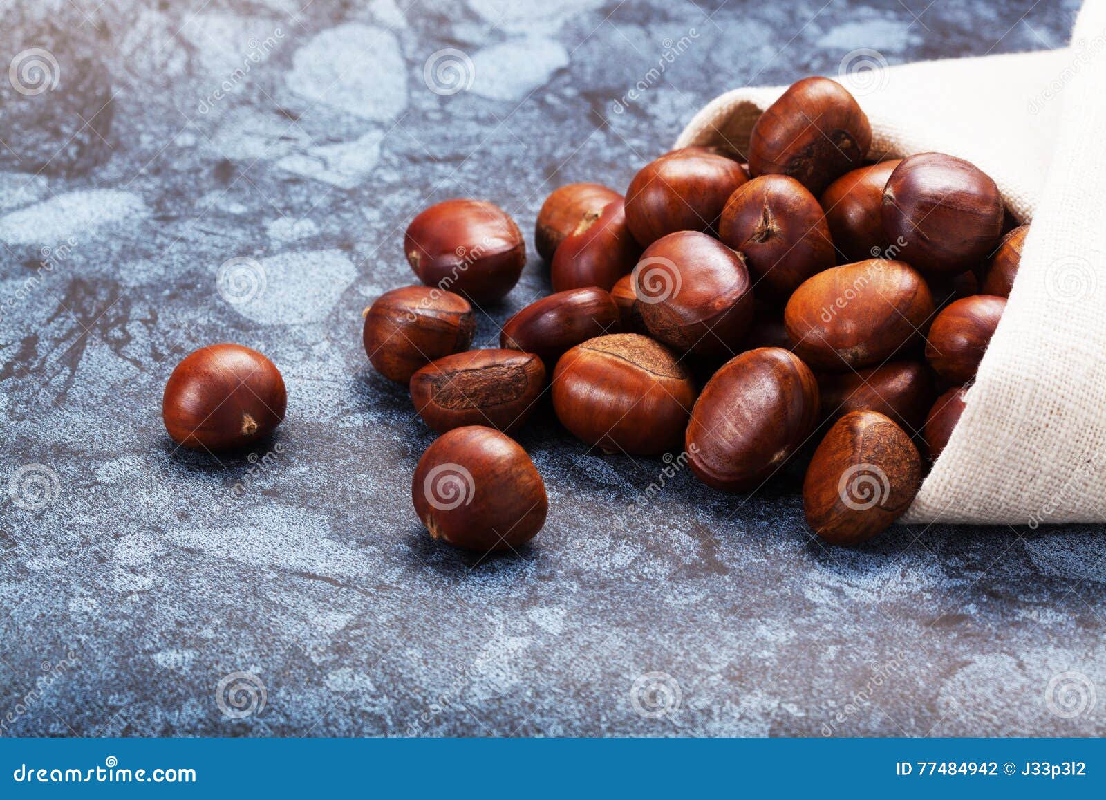 Image of a Pile of Chestnuts on Stone Texture Floor Stock Photo - Image ...