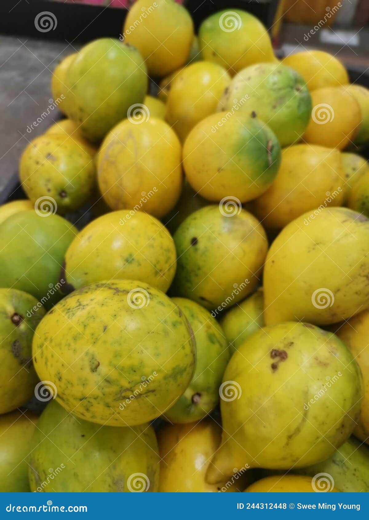 Pile of Yellow Pouteria Caimito Fruit. Stock Photo - Image of ...