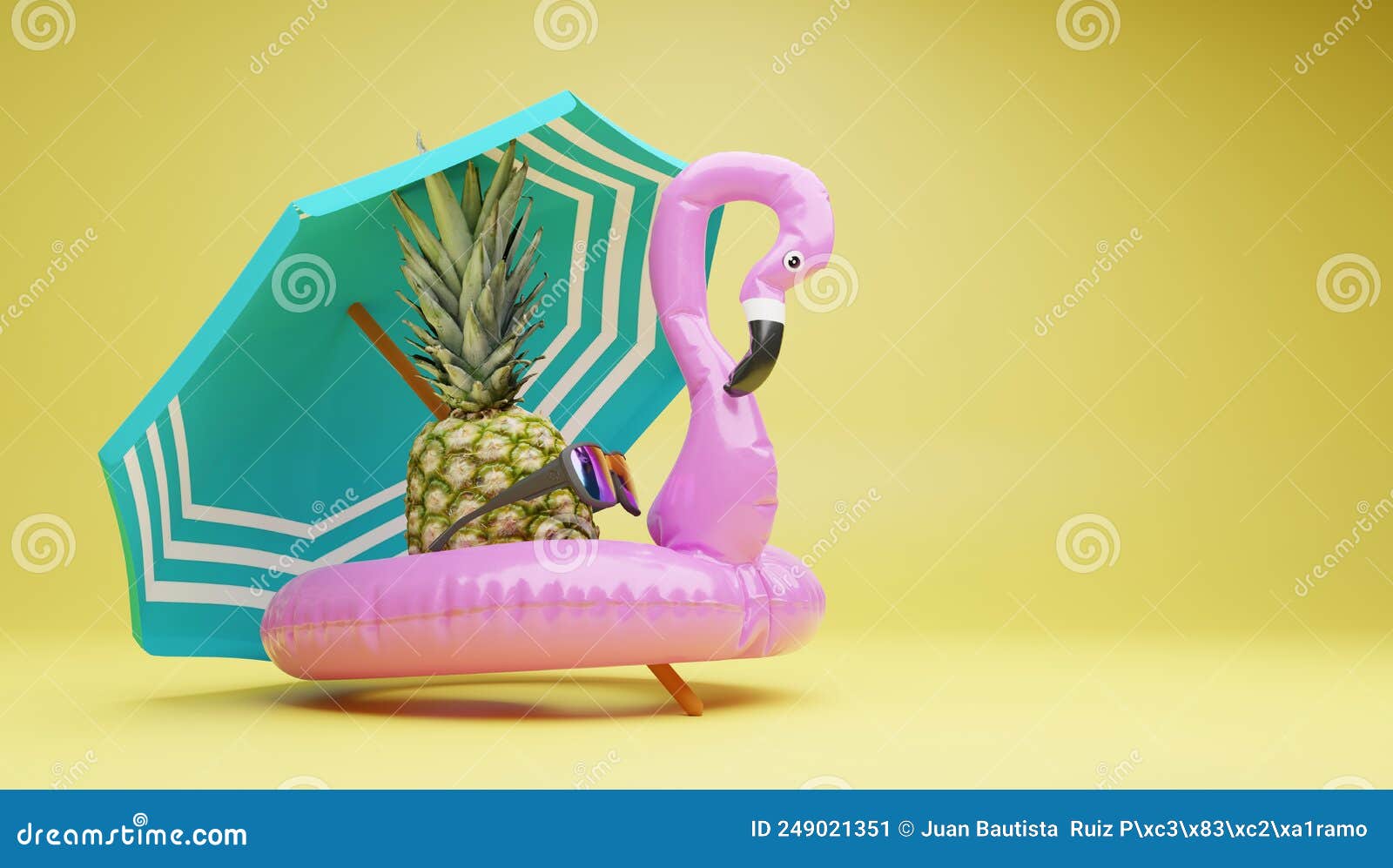 Image of a Pink Flamingo-shaped Float Ideal for Summer while on ...