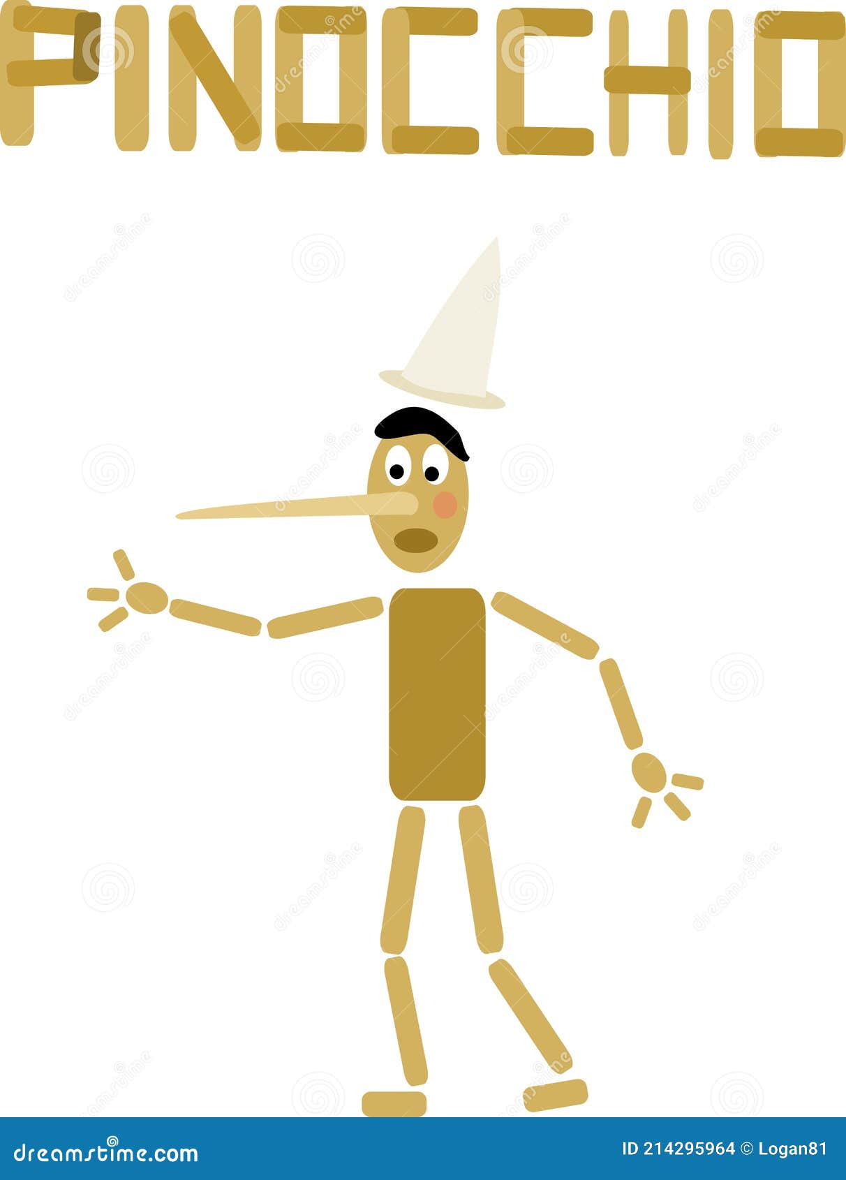 Image Of Pinocchio With Hat Vector Illustration | CartoonDealer.com ...