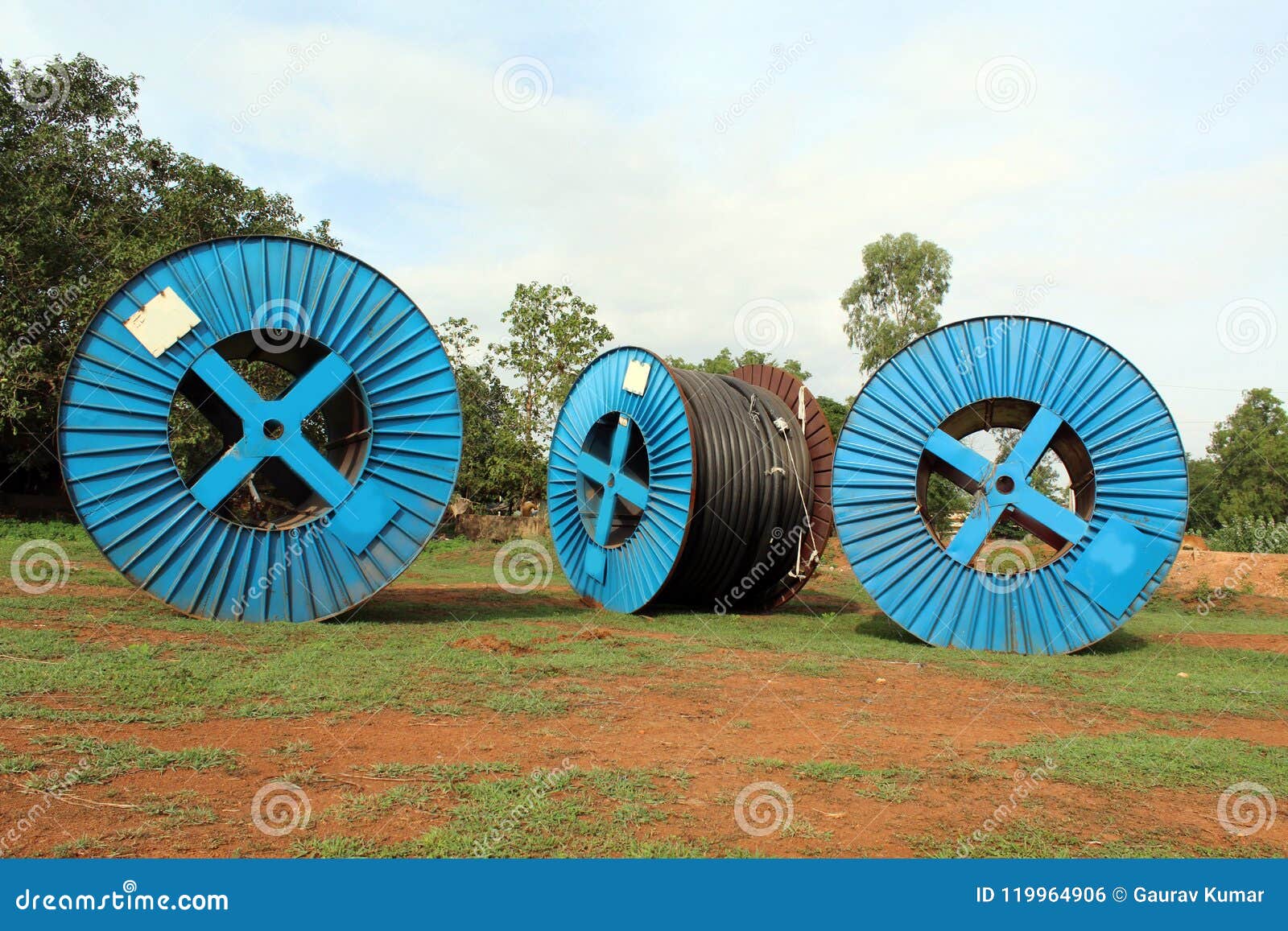 Three Pipe Consisting Round Device Stock Photo - Image of pipes, round ...