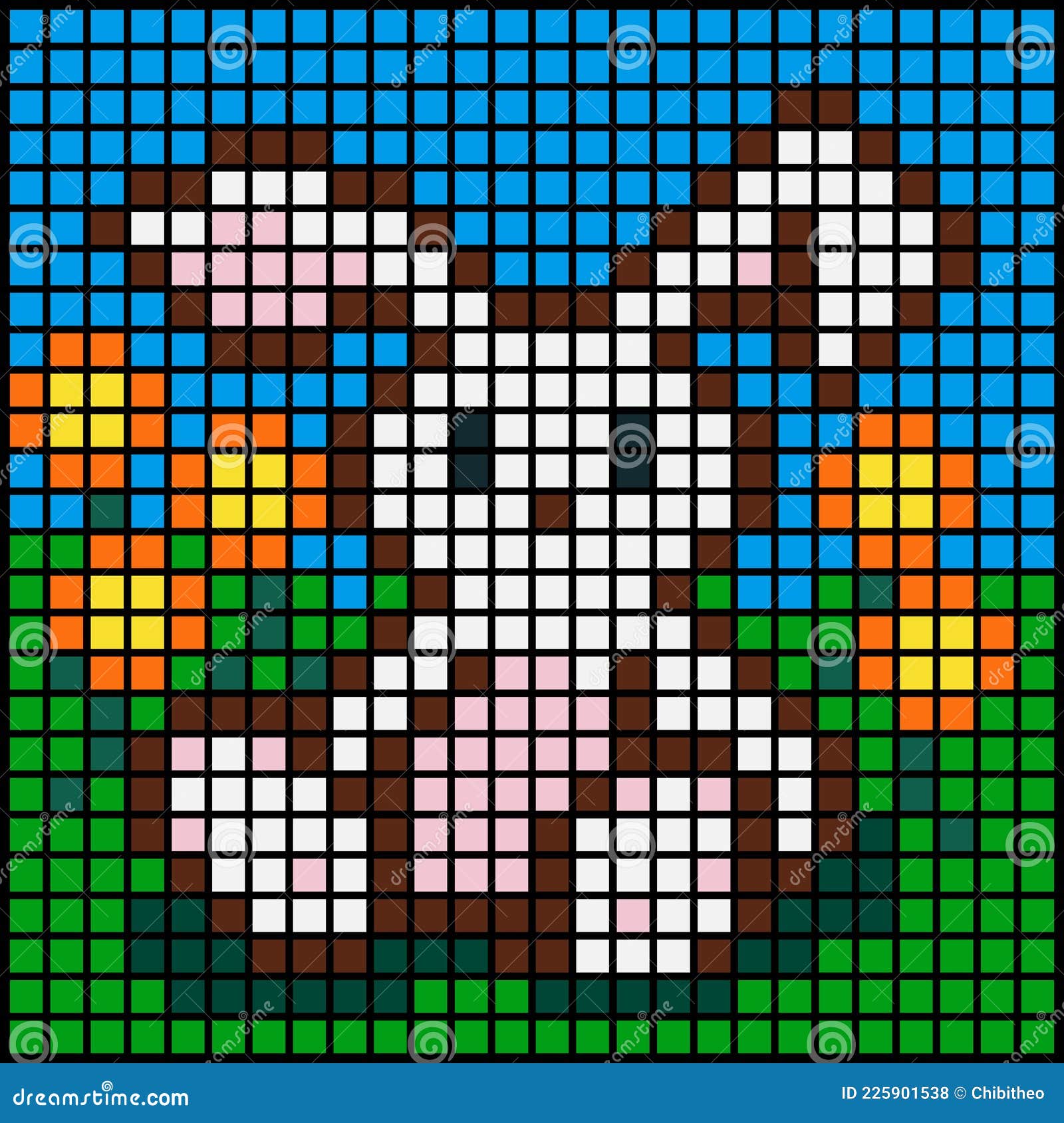 8 Bit Pixel Rabbit. Animal Pixels In Vector | CartoonDealer.com #274719641