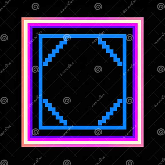 An Image of a Pixelated Square on a Black Background Stock Illustration ...