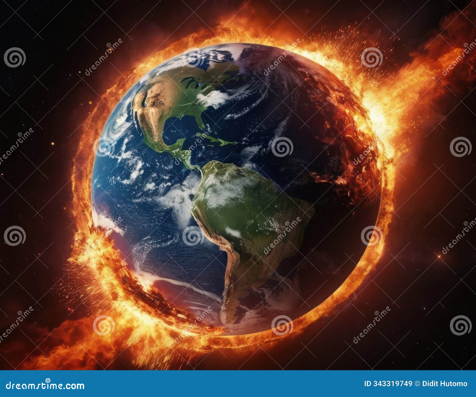 Earth In Flames, Fiery Glow, Blue Oceans, Green Lands, Impending Doom ...