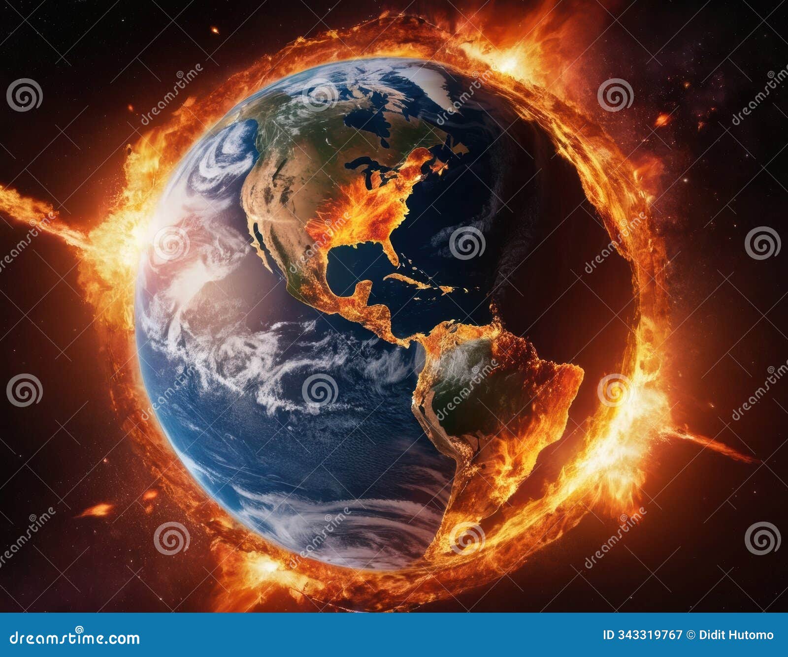 Earth In Flames, Fiery Glow, Blue Oceans, Green Lands, Impending Doom ...