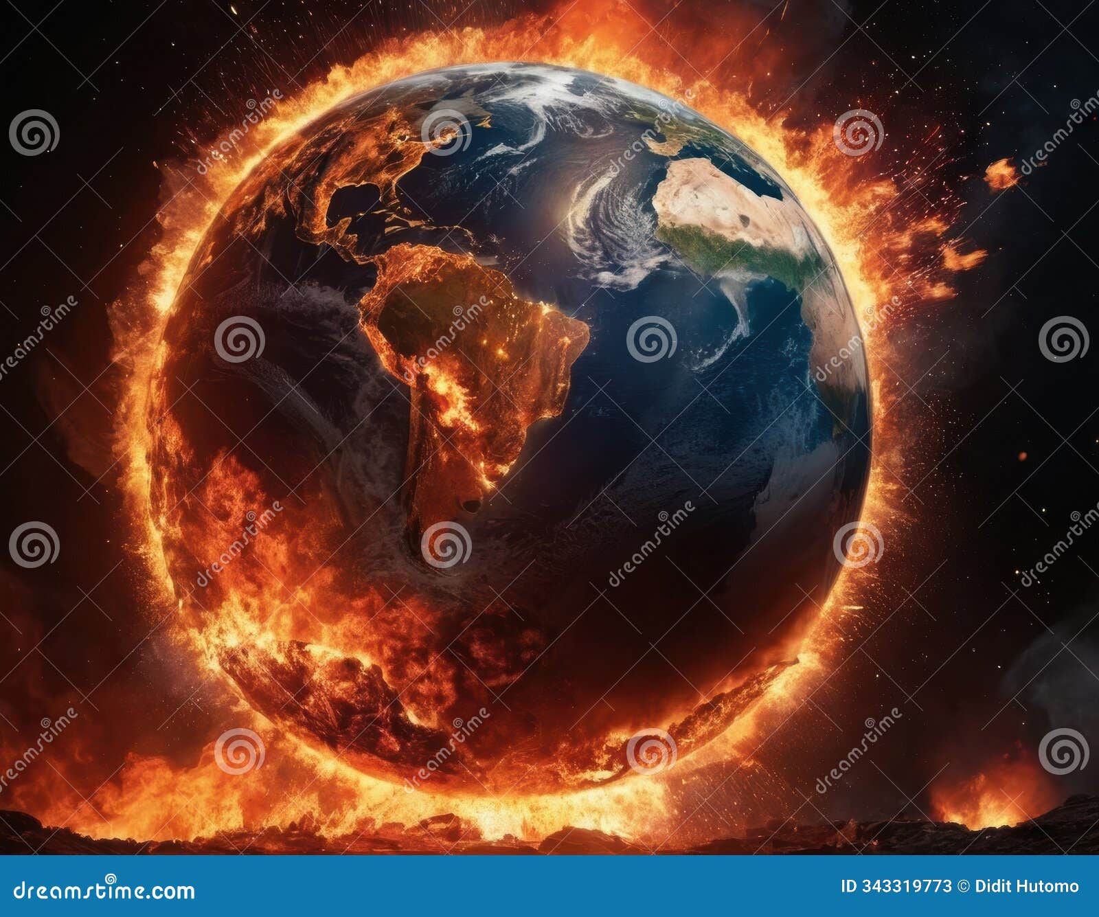 Earth In Flames, Fiery Glow, Blue Oceans, Green Lands, Impending Doom ...