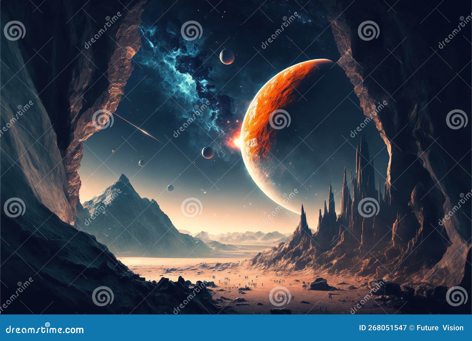 Image of Planets, Stars and Outer Space and Sky, Created Using ...