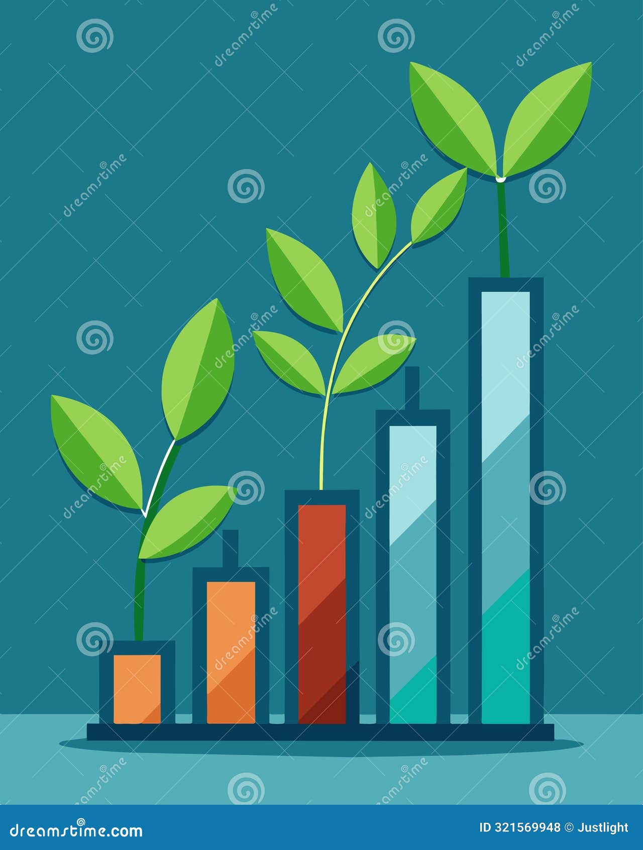 An Image of a Plant Sprouting and Growing Taller with Each New Leaf ...