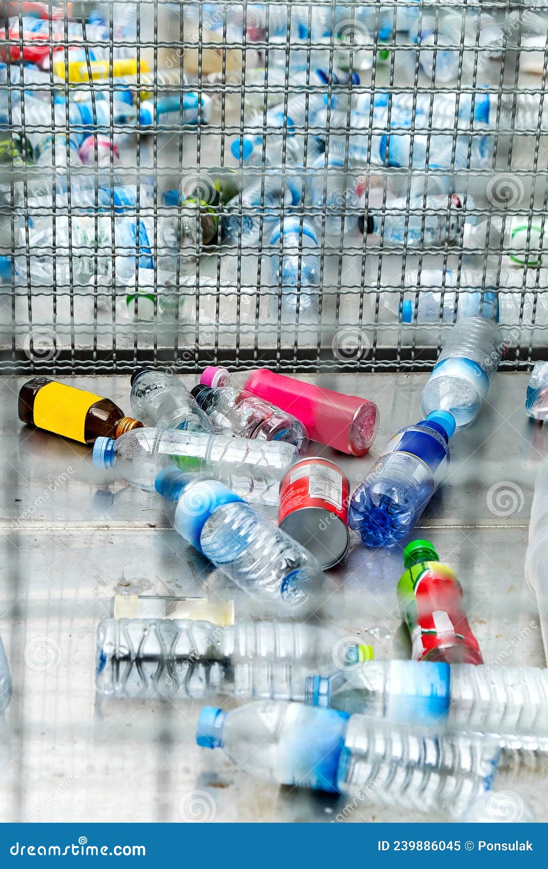 Plastic Bottles and Containers Prepared for Recycling Stock Image ...