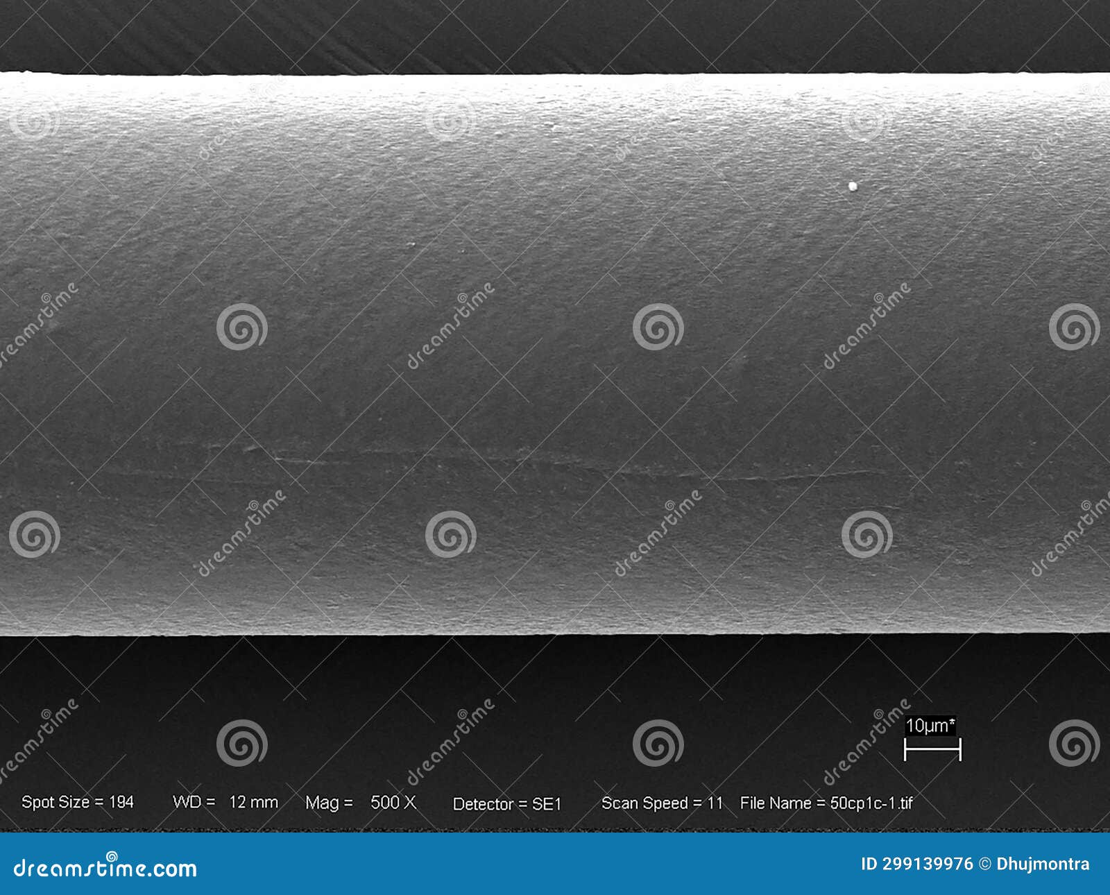 Image of Plastic Filament from Scanning Electron Microscope. Stock ...
