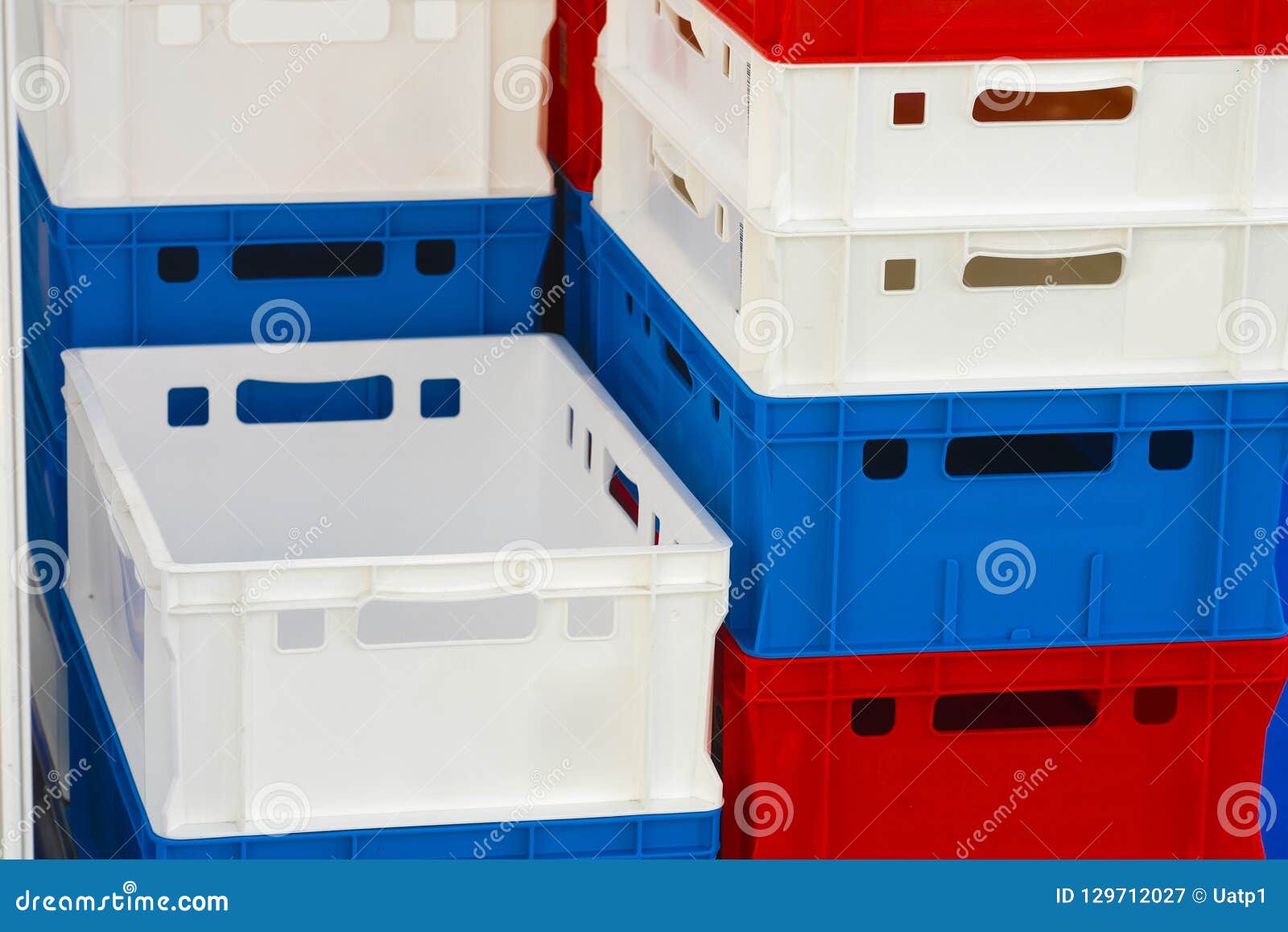 Plastic storage boxes stock image. Image of open, business - 129712027