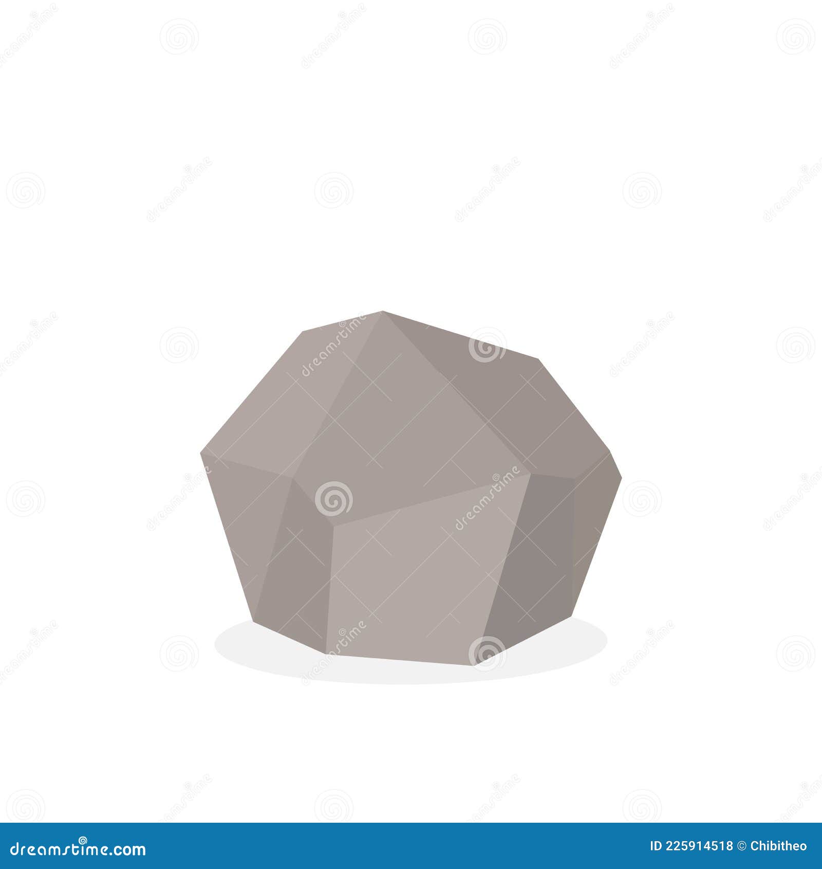 Image of Polygonal Rock Icon. Low Poly Stone Stock Vector ...