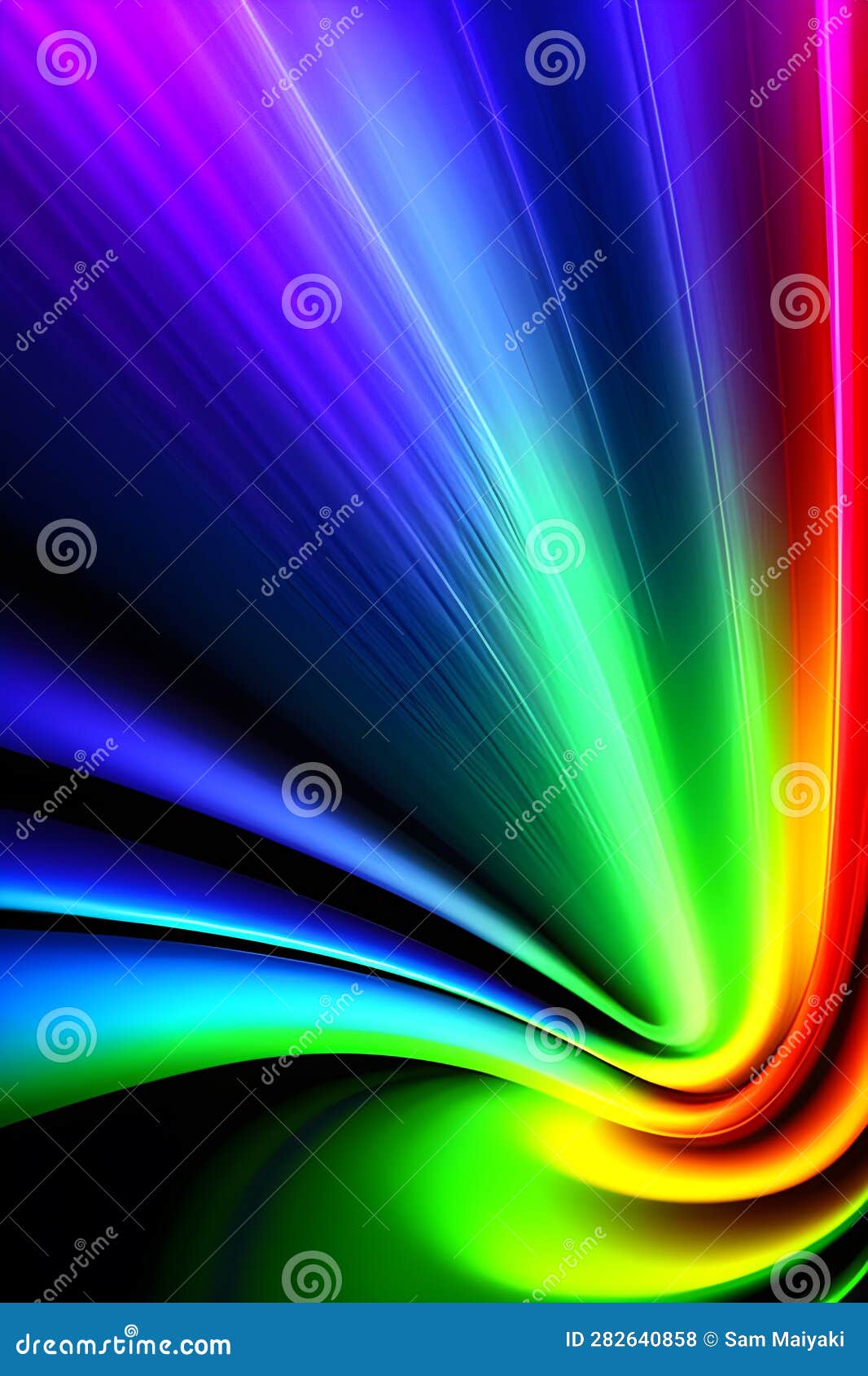 A Colorful Flow of Colors with a Dark Feel Generated by Ai Stock ...