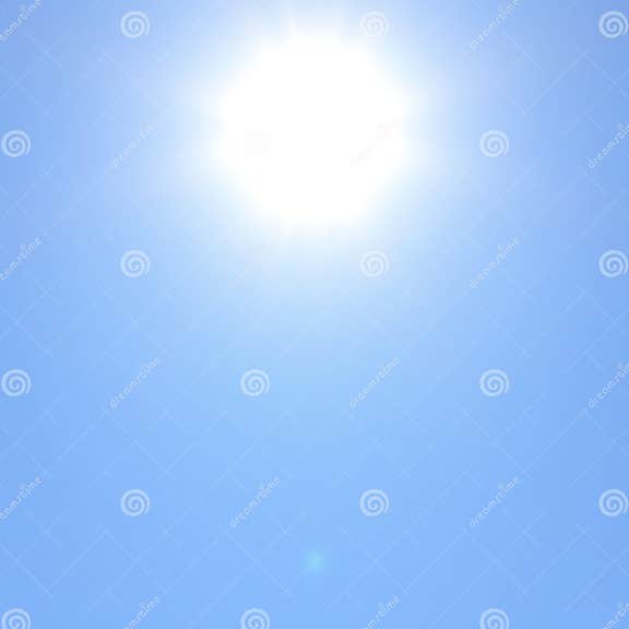 A Clear Sky with the Sun Directly Overhead, Casting Strong Shadows ...