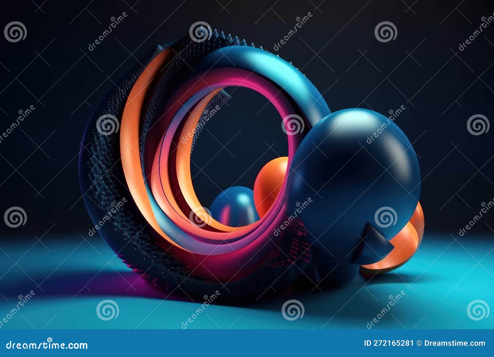 The Image Portrays a Minimal, Futuristic and Abstract Shape with ...