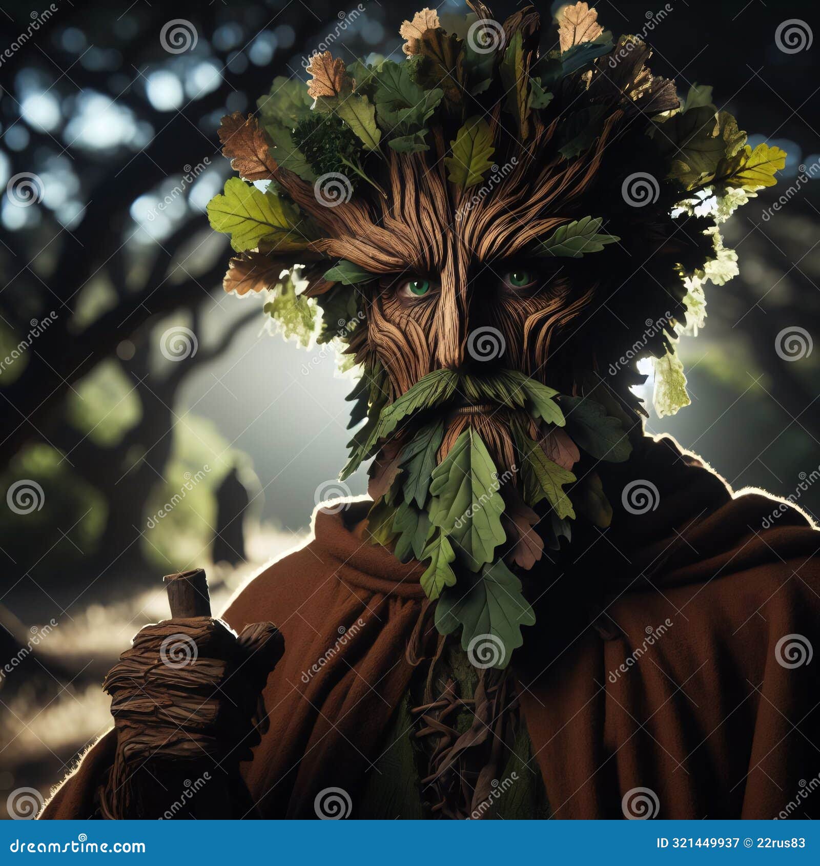 Enchanted Forest Guardian: the Man-Tree Hybrid Stock Image - Image of ...