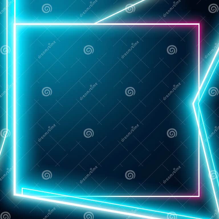 A Neon Geometric Grid Pattern with Glowing Lines and Angles Stock ...