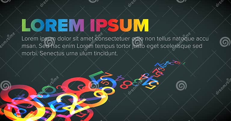Image Post Banner Template with Rainbow Numbers Stock Vector ...