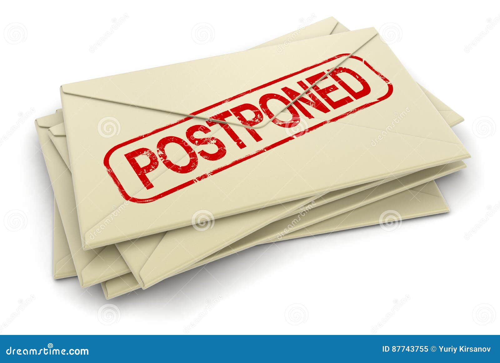 Image of postponed letters stock illustration. Illustration of approved ...
