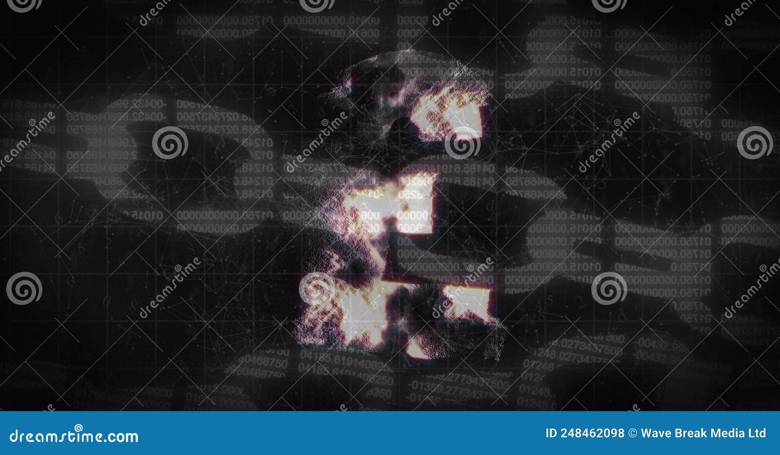 Image of Pound Symbol Over Chains Stock Illustration - Illustration of ...