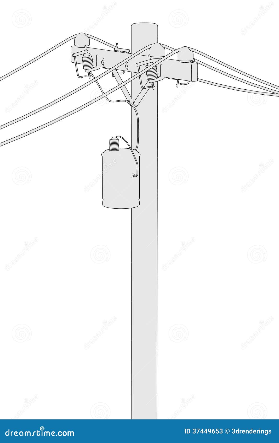Image of power line stock illustration. Illustration of line - 37449653