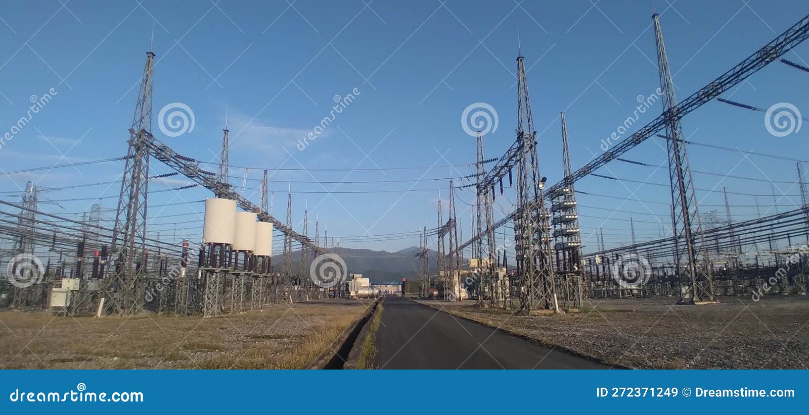 An Image Power Station and Power Supply Grid Stock Image - Image of ...