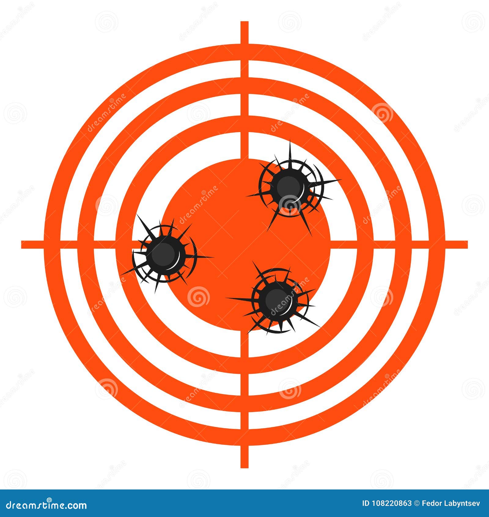 Accurate Hits in a Target Vector Illustration. Stock Vector ...