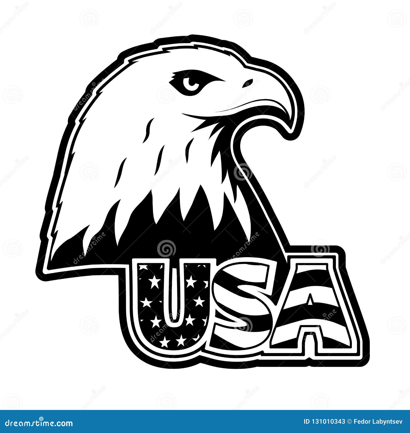 Bald Eagle Symbol of North America. Stock Vector - Illustration of ...