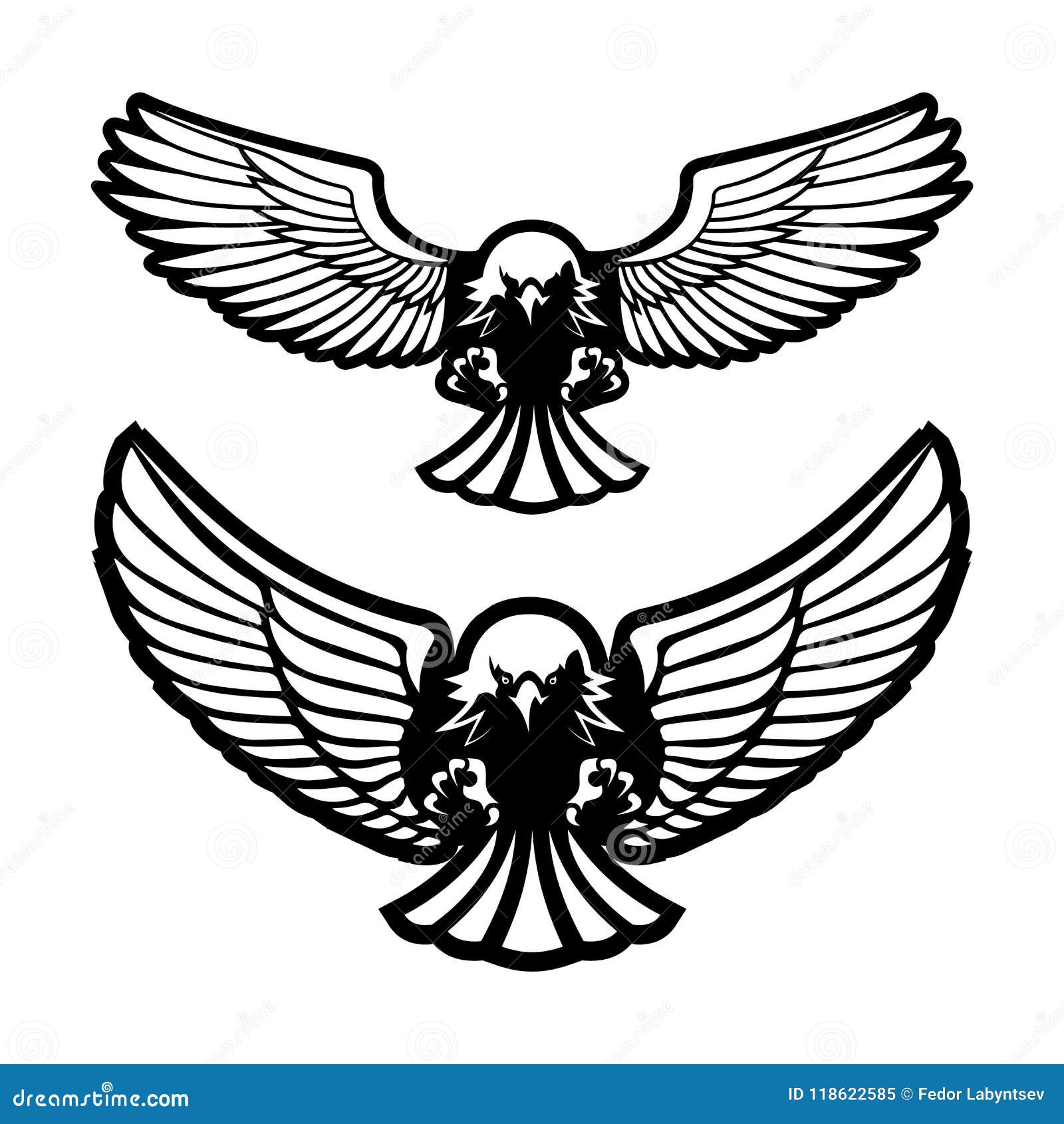 Bird of Prey Attacks . Illustration Stock Vector - Illustration of ...