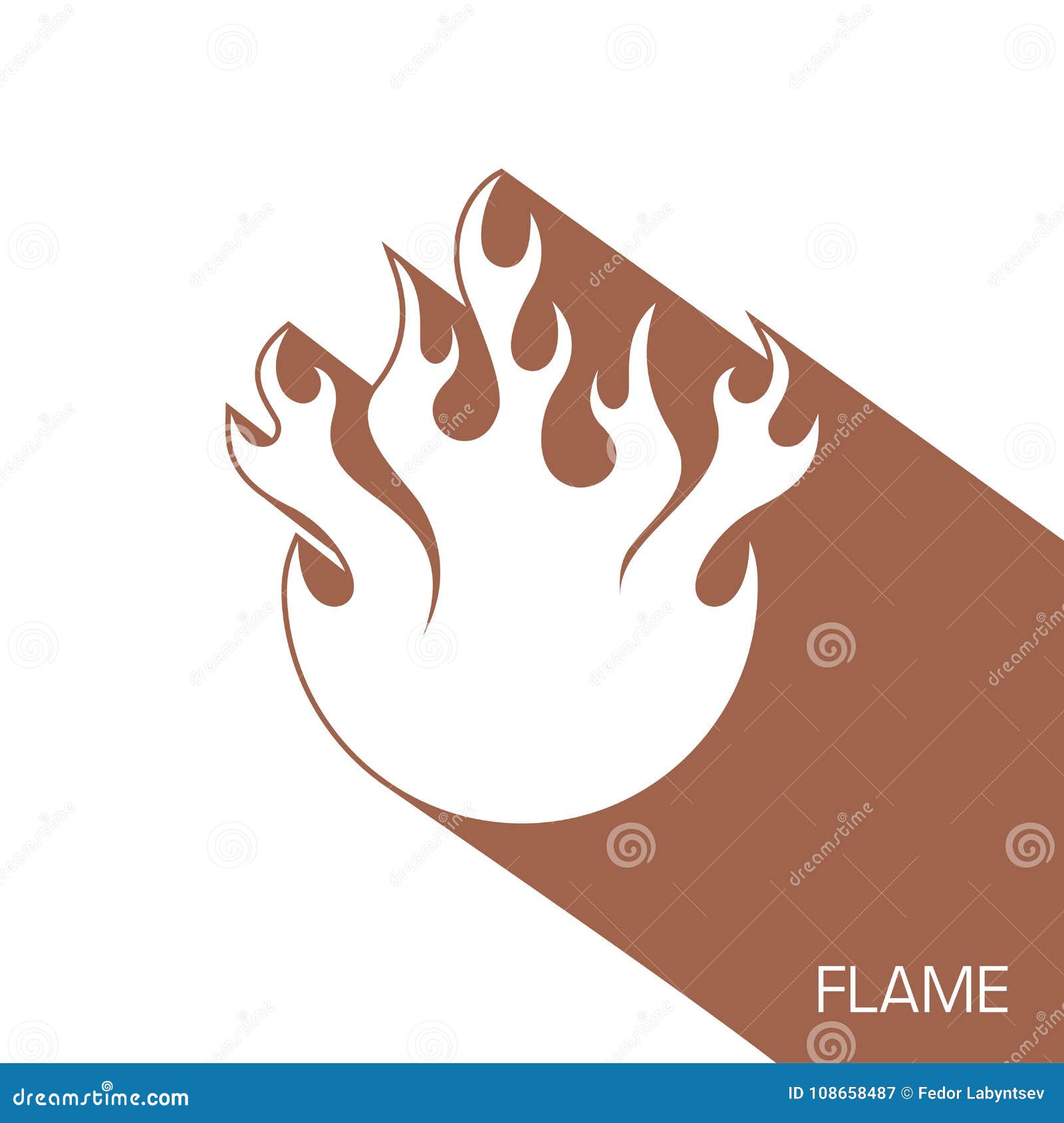 Flame vector illustration. stock vector. Illustration of fire - 108658487
