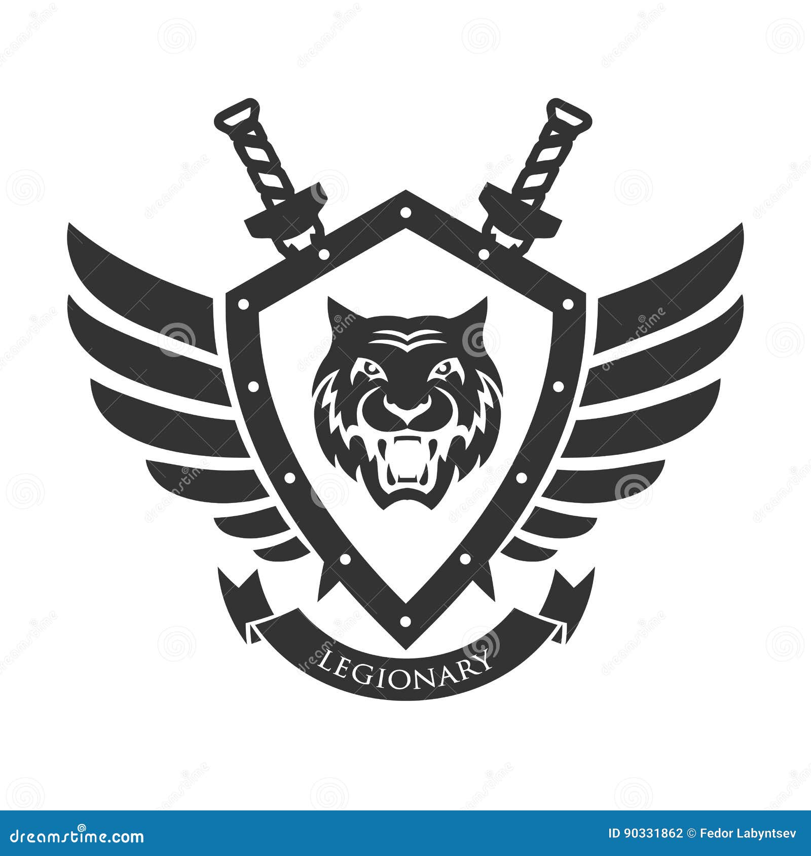 Military Symbol, Legionary`s Badge. Stock Vector - Illustration of head ...