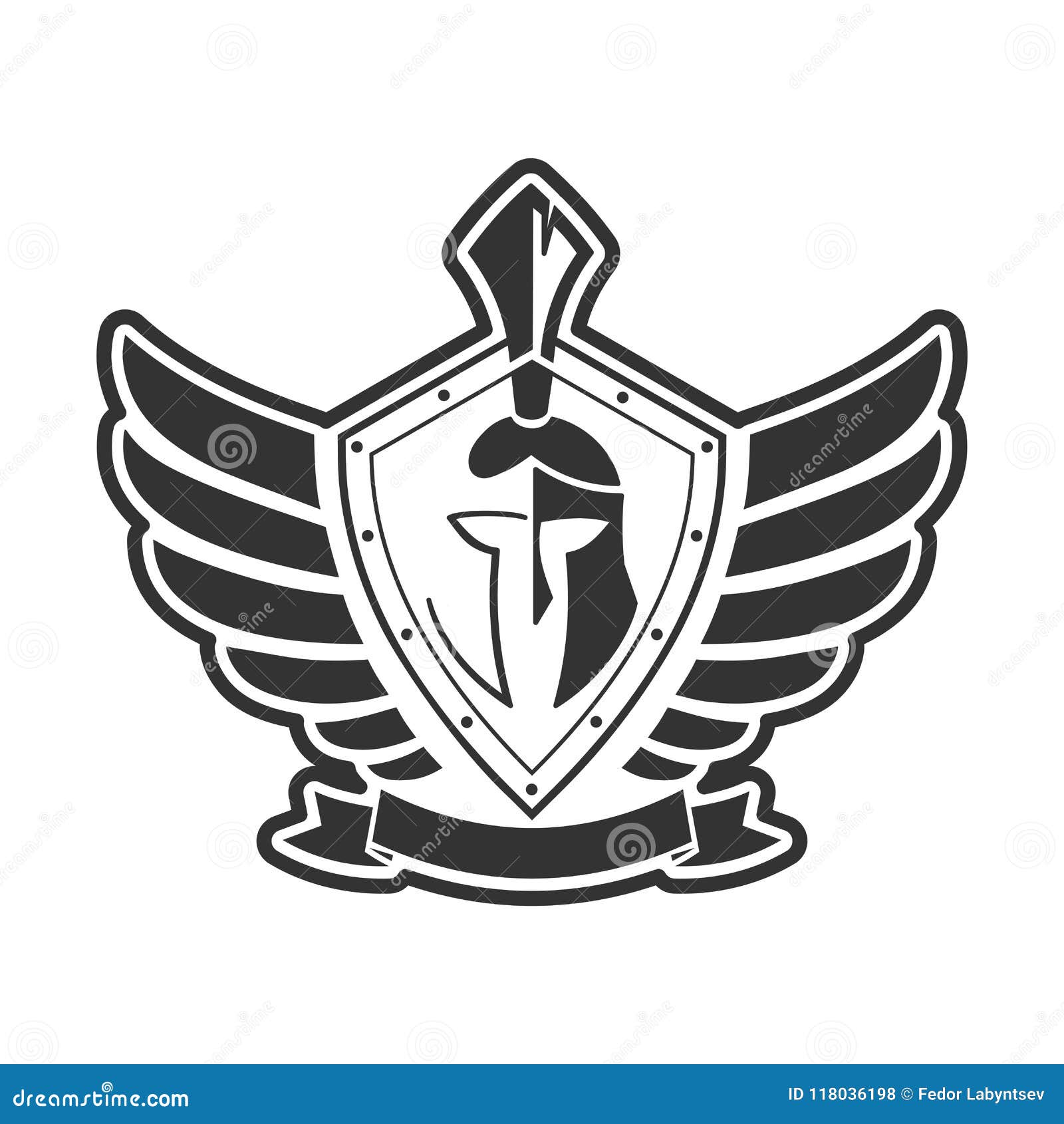 Military Symbol on Shield Icon. Stock Vector - Illustration of battle ...