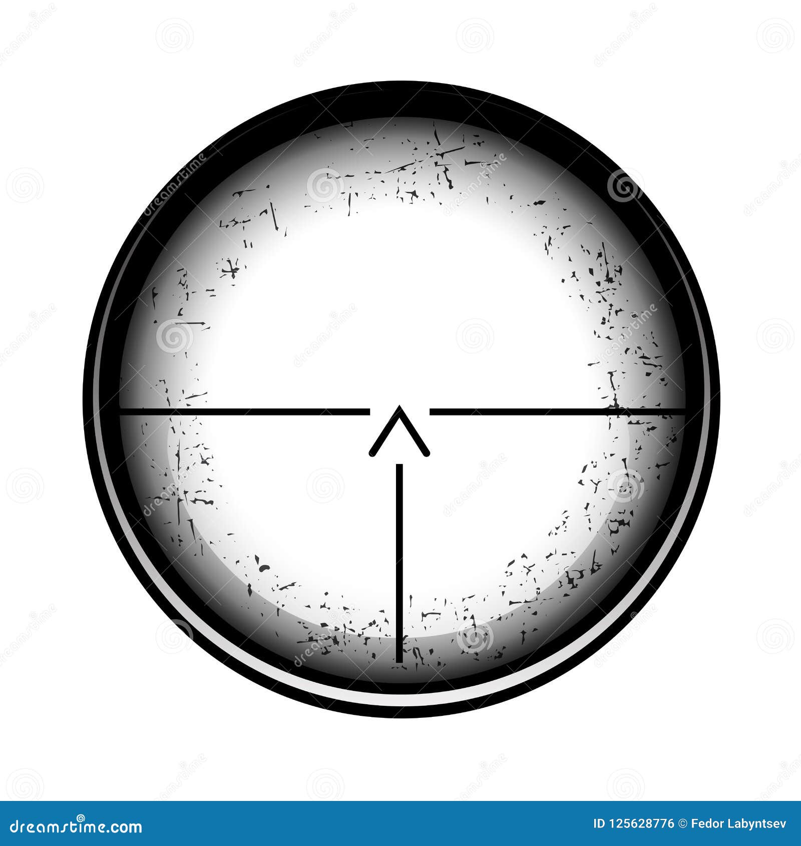 Optical Sight on a White Background Vector Illustration. Stock Vector ...