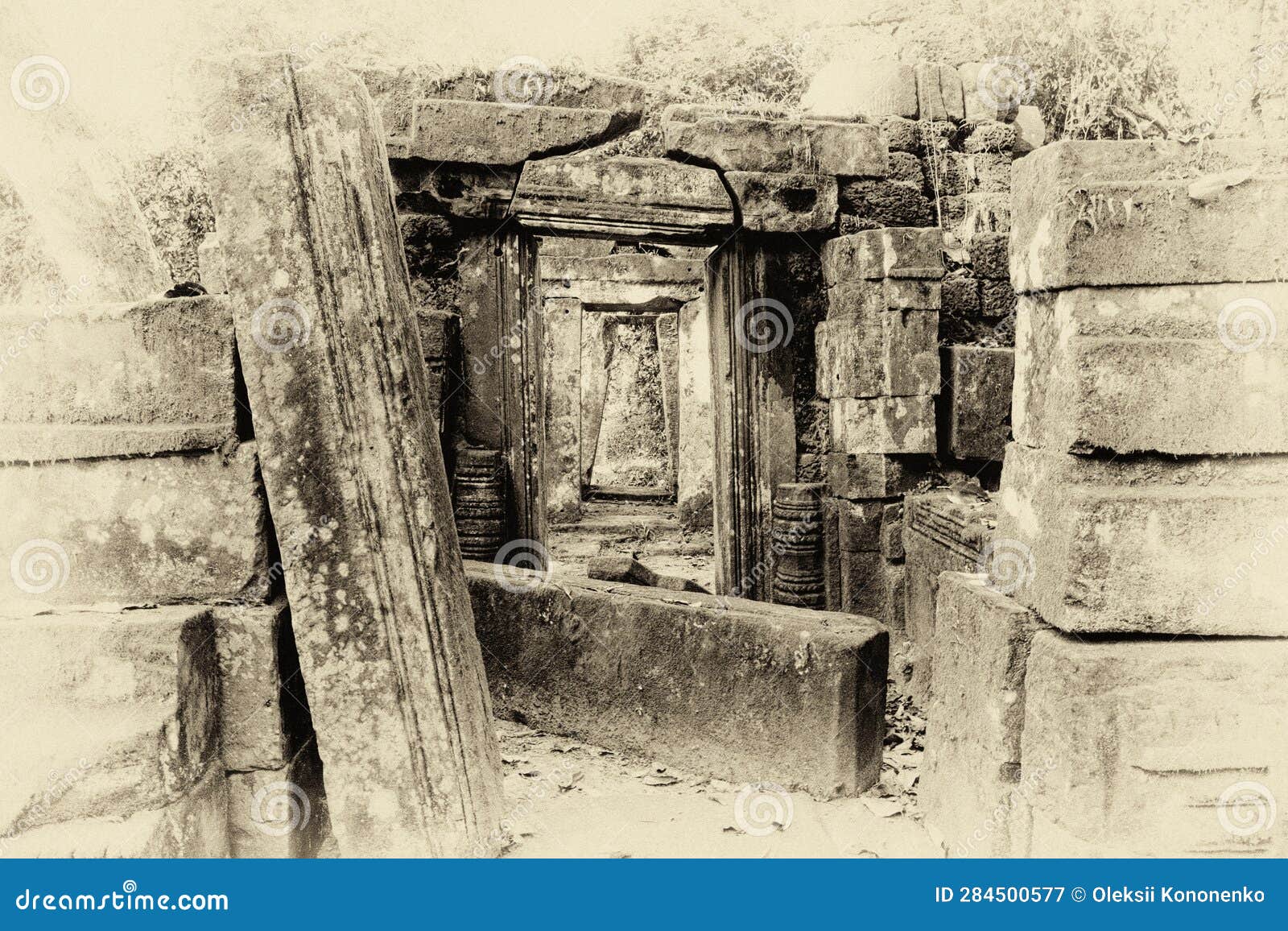 Image Presenting the Ruins of a Historic Structure in Cambodia ...