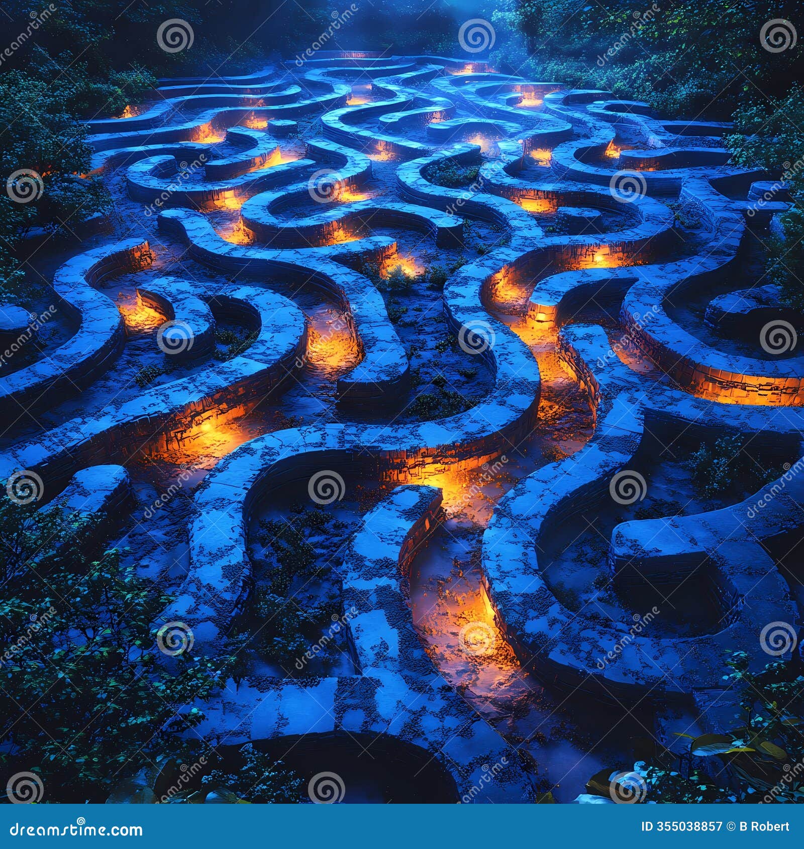 Labyrinth Discovery Trail Self Guided Pathways For Exploring La Stock ...