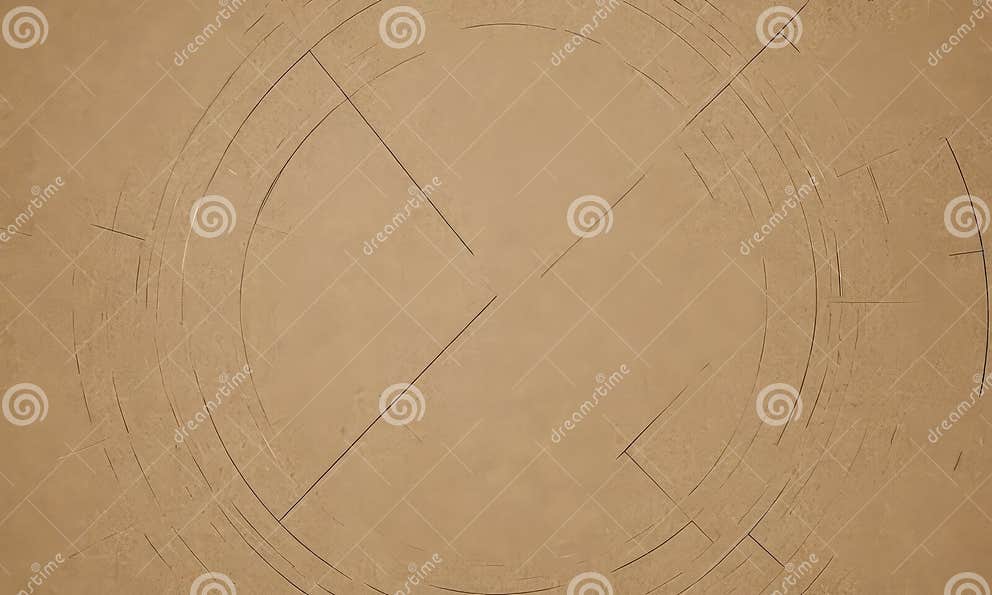 Circular Pattern Intersecting Lines and Dots on Beige Background, with ...