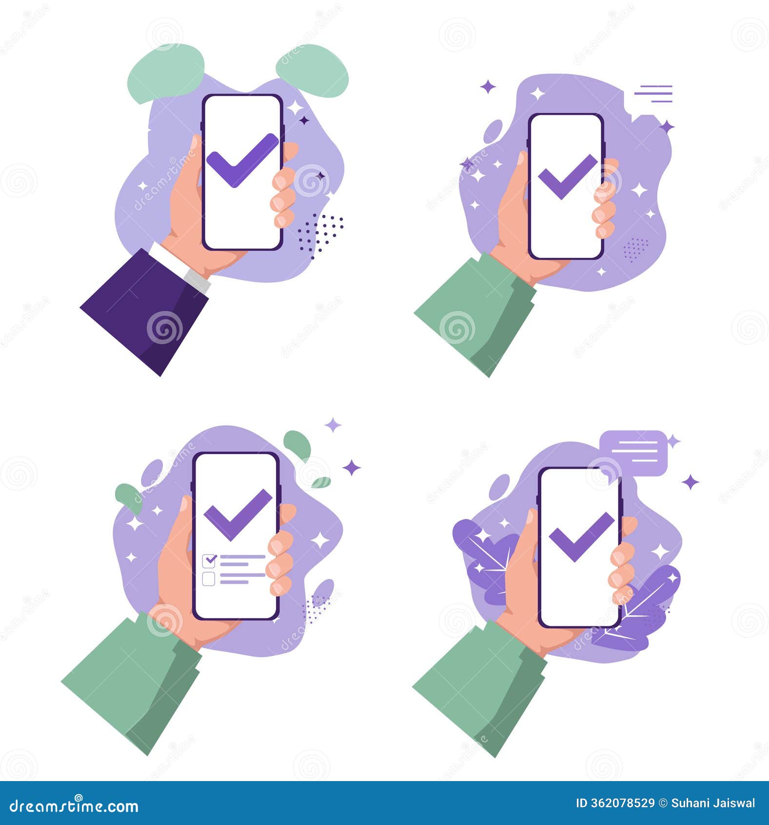 Task Completion Concepts stock illustration. Illustration of purple ...