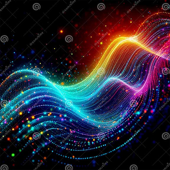 Blended Gradient and Particle Motion Stock Illustration - Illustration ...