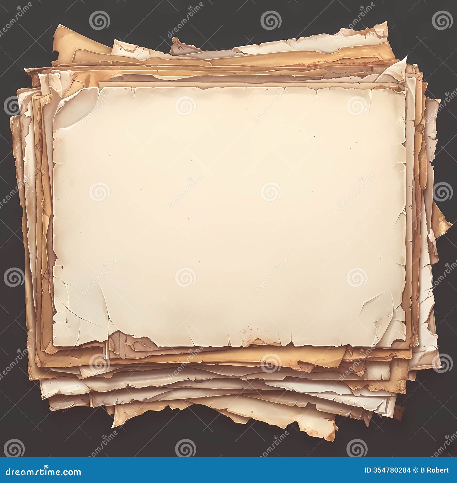 Vintage Notepad Page Mockup Stock Illustration - Illustration of ...